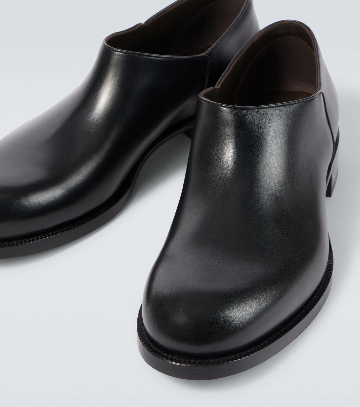 The Row Nobilis leather ankle boots The Row