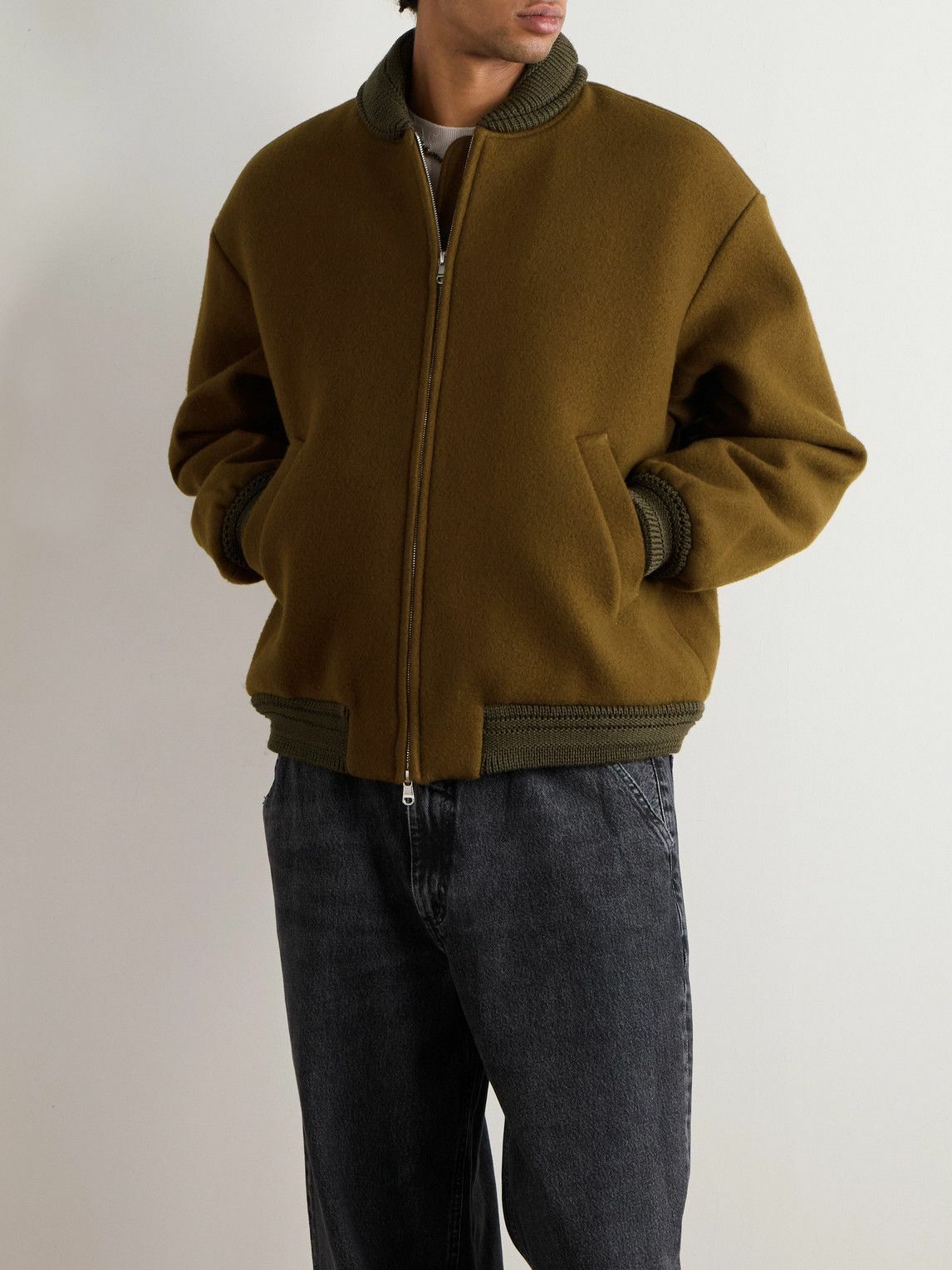 A Kind Of Guise - Bajar Virgin Wool and Cashmere-Blend Bomber Jacket ...