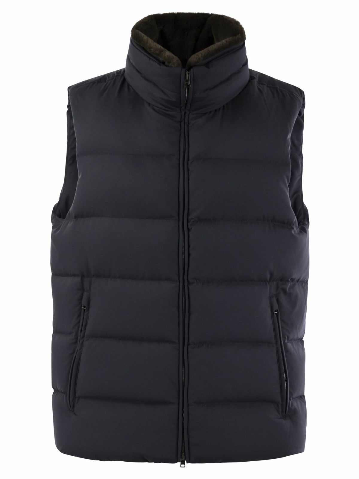 Herno Down-filled Waistcoat With Fur Insert Herno