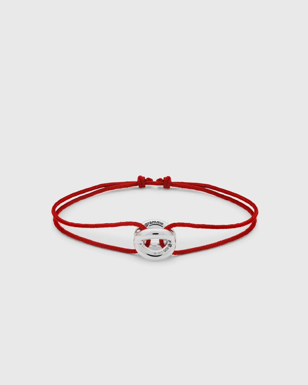 Le gramme 3g-red-cord entrelacs-bracelet Red Mens Jewellery Le Gramme
