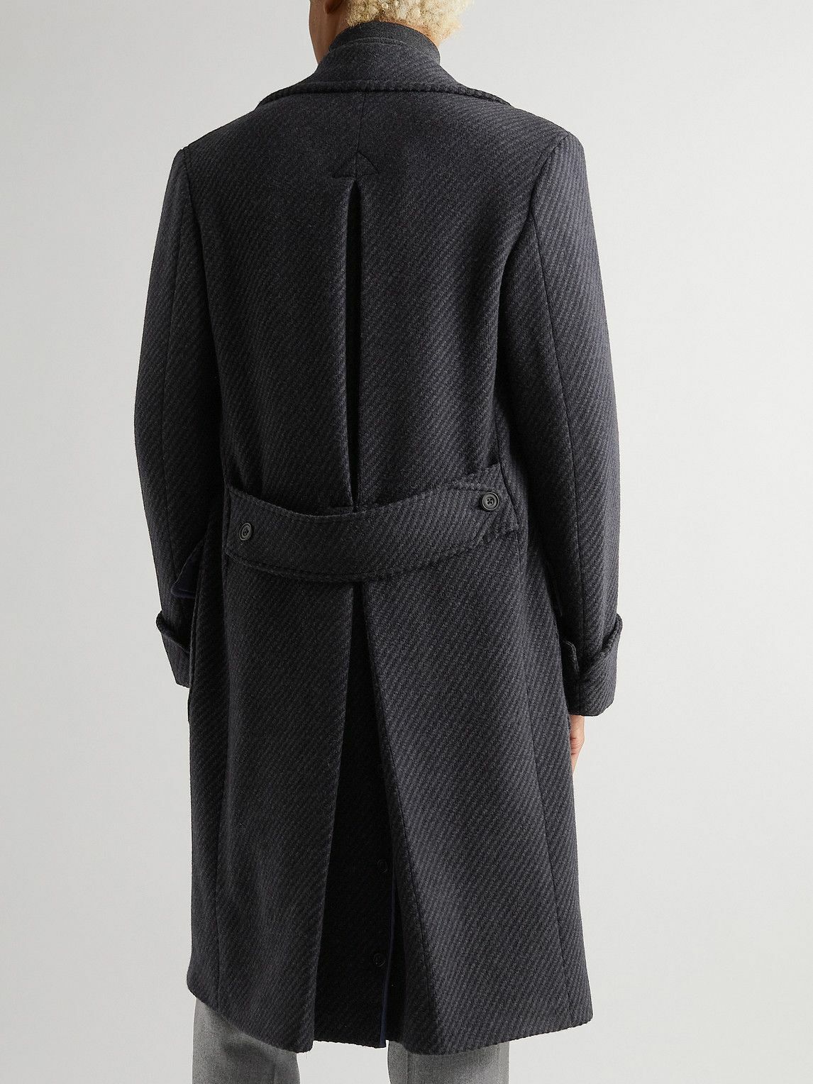Rubinacci - Ulster Double-Breasted Virgin Wool-Twill Coat - Blue Rubinacci