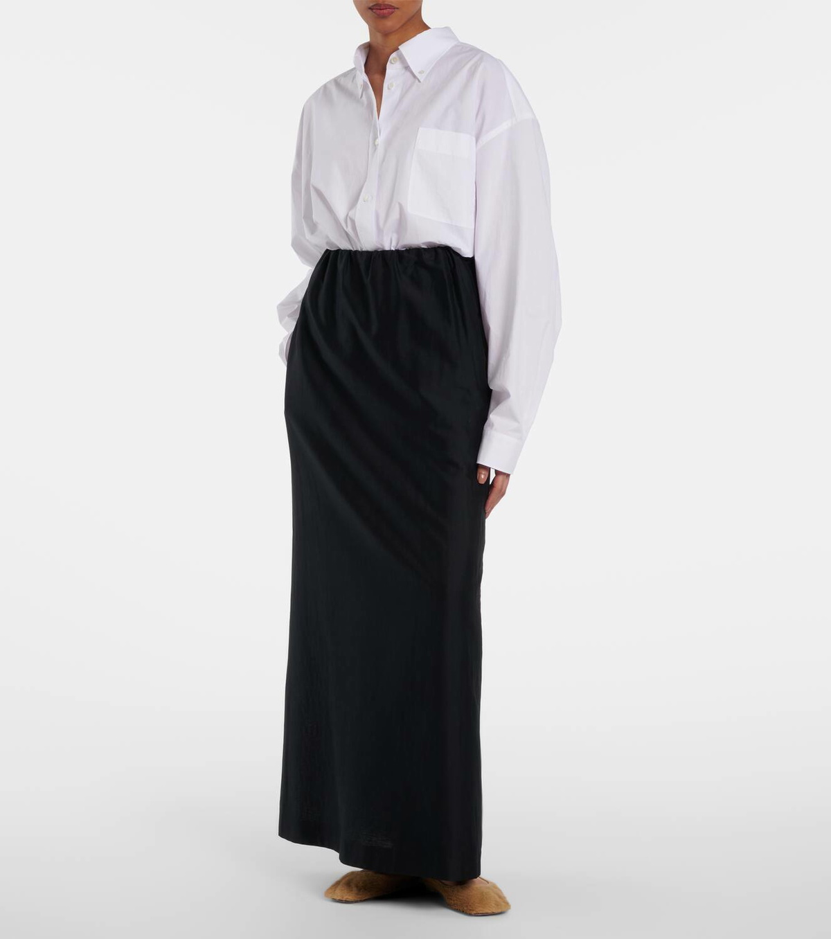 The Row Saul cotton and silk voile maxi skirt The Row