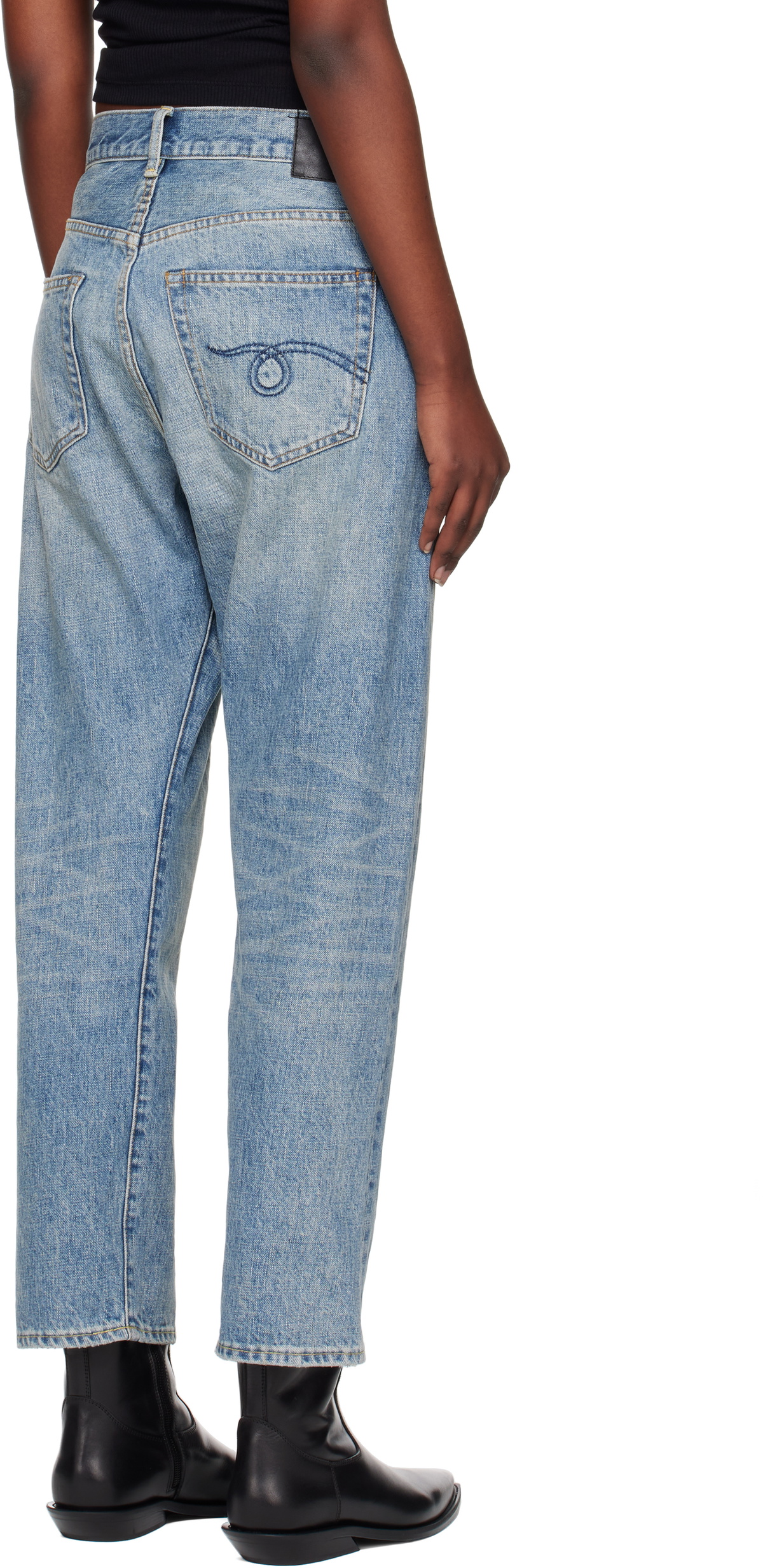 R13 Blue Crossover Jeans R13