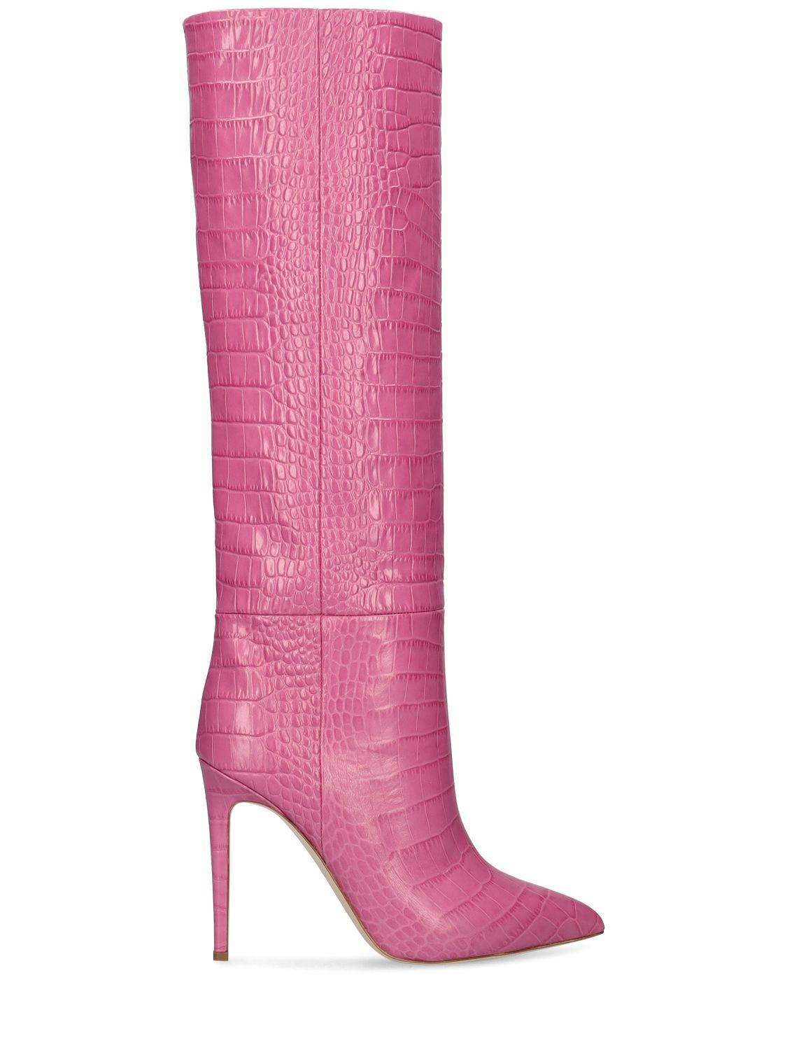 PARIS TEXAS - 105mm Croc Embossed Leather Tall Boots Paris Texas
