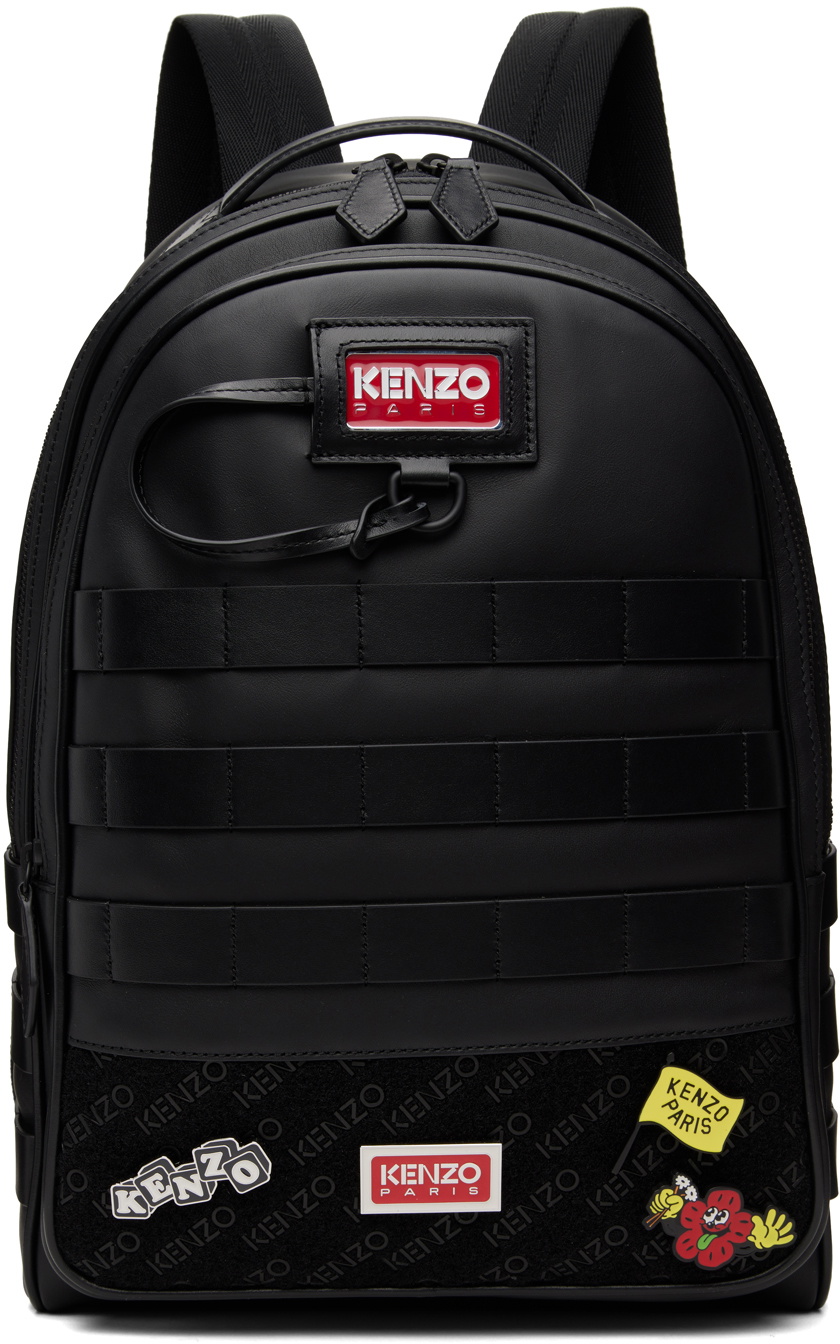 Kenzo Black Logo Backpack Kenzo