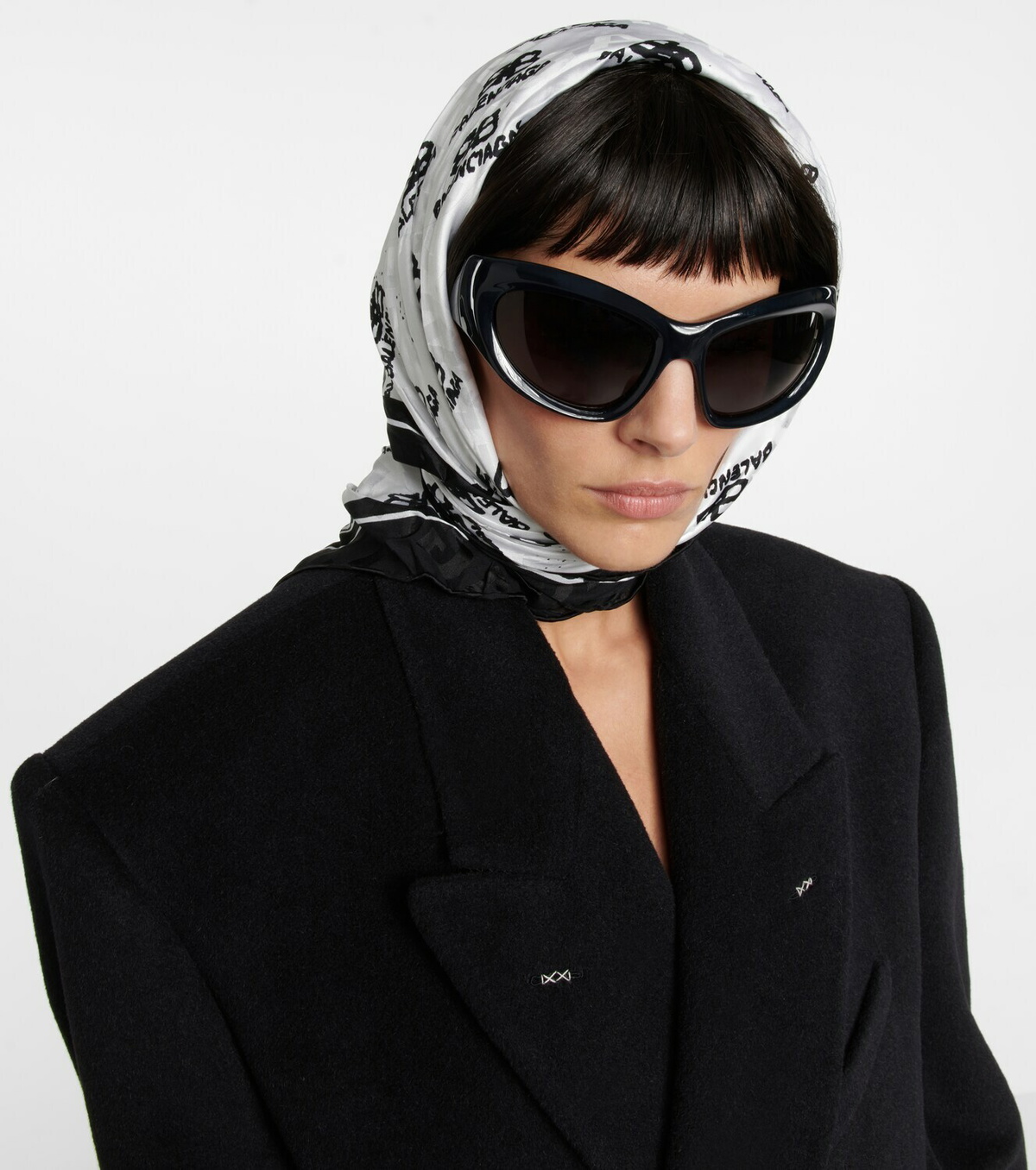 Balenciaga - BB logo jacquard silk scarf Balenciaga
