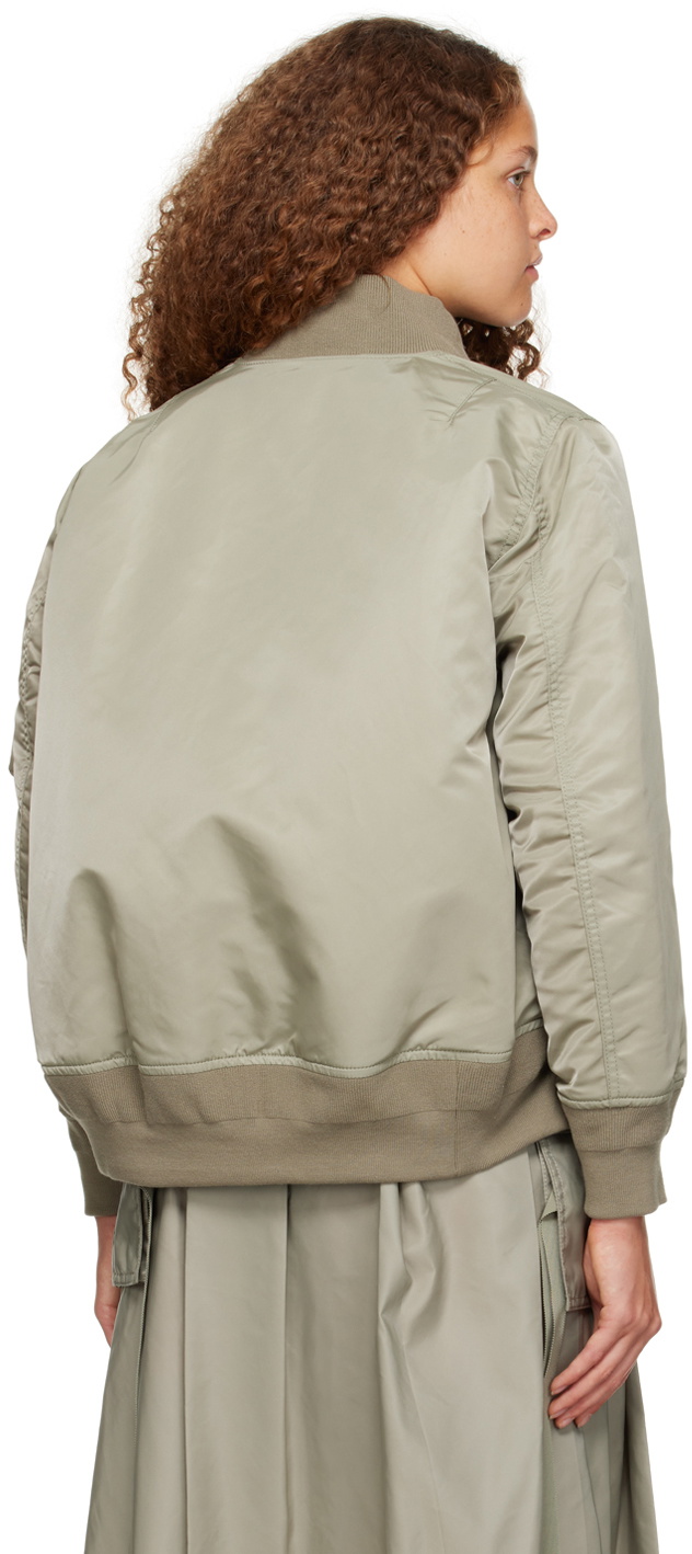 sacai Khaki Convertible Bomber Jacket Sacai