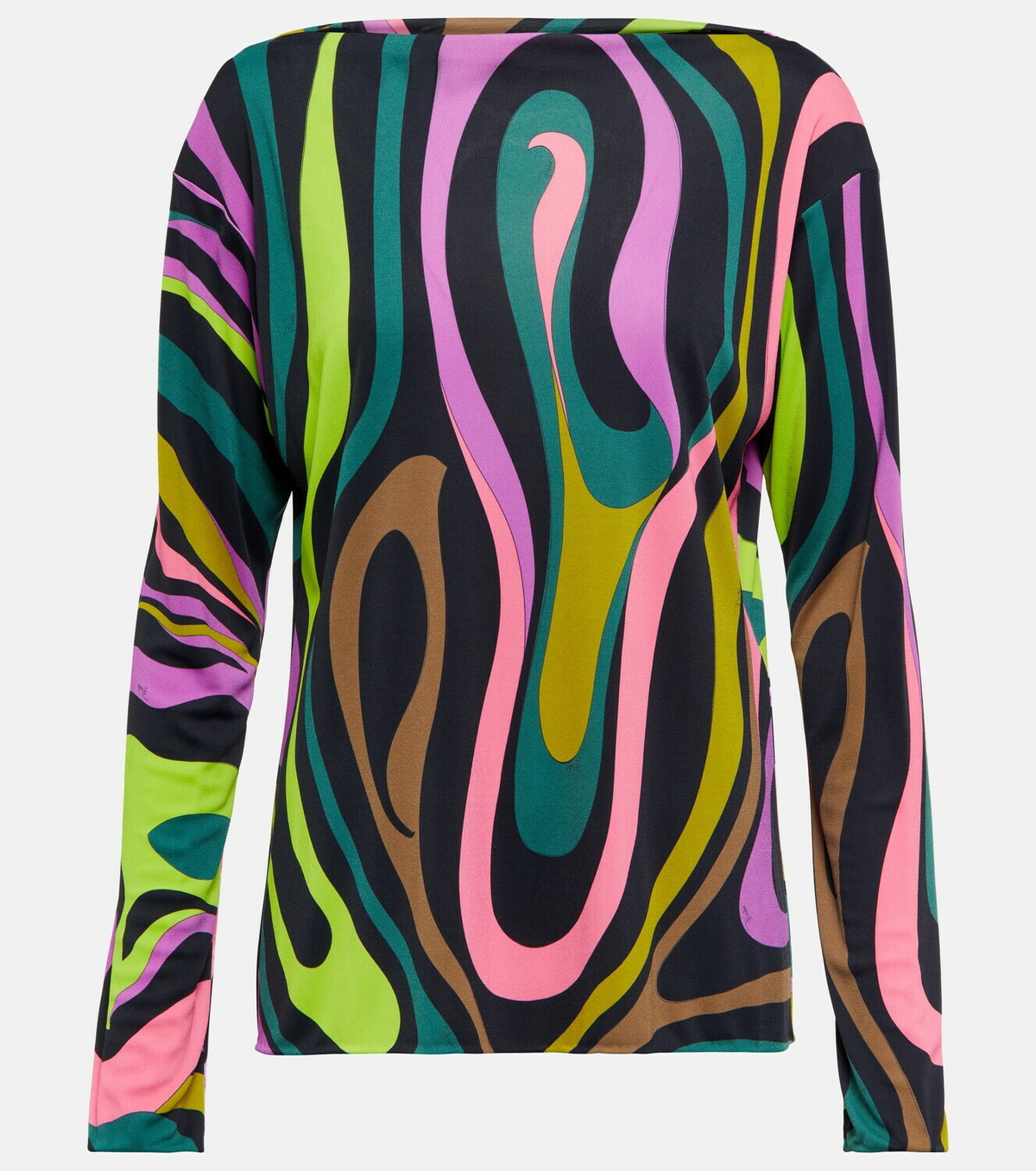 Pucci - Boatneck printed top Emilio Pucci