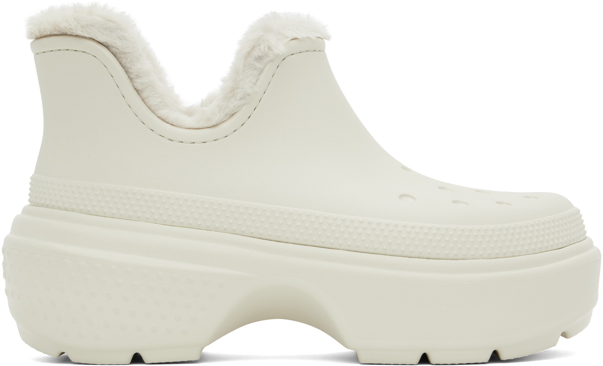 Crocs Off-White Stomp Shorty Ankle Boots Crocs