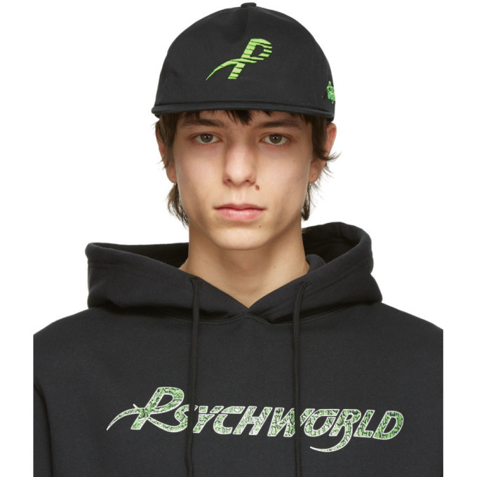 Psychworld Black and Green Logo Cap Psychworld