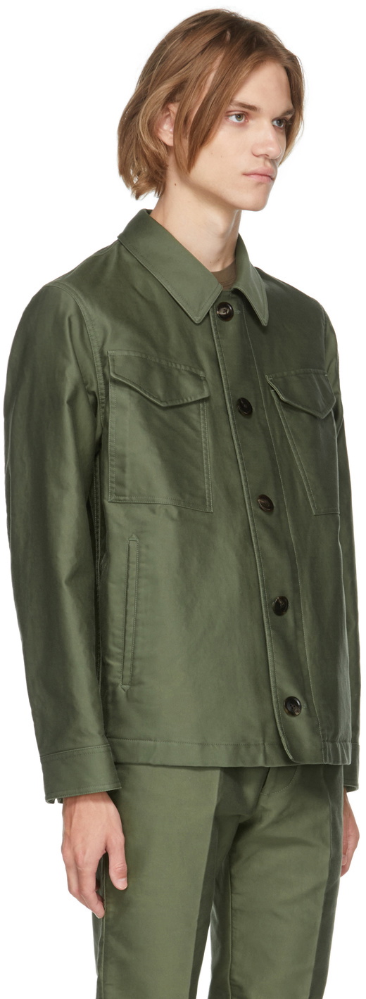 TOM FORD Green Compact Military Jacket TOM FORD