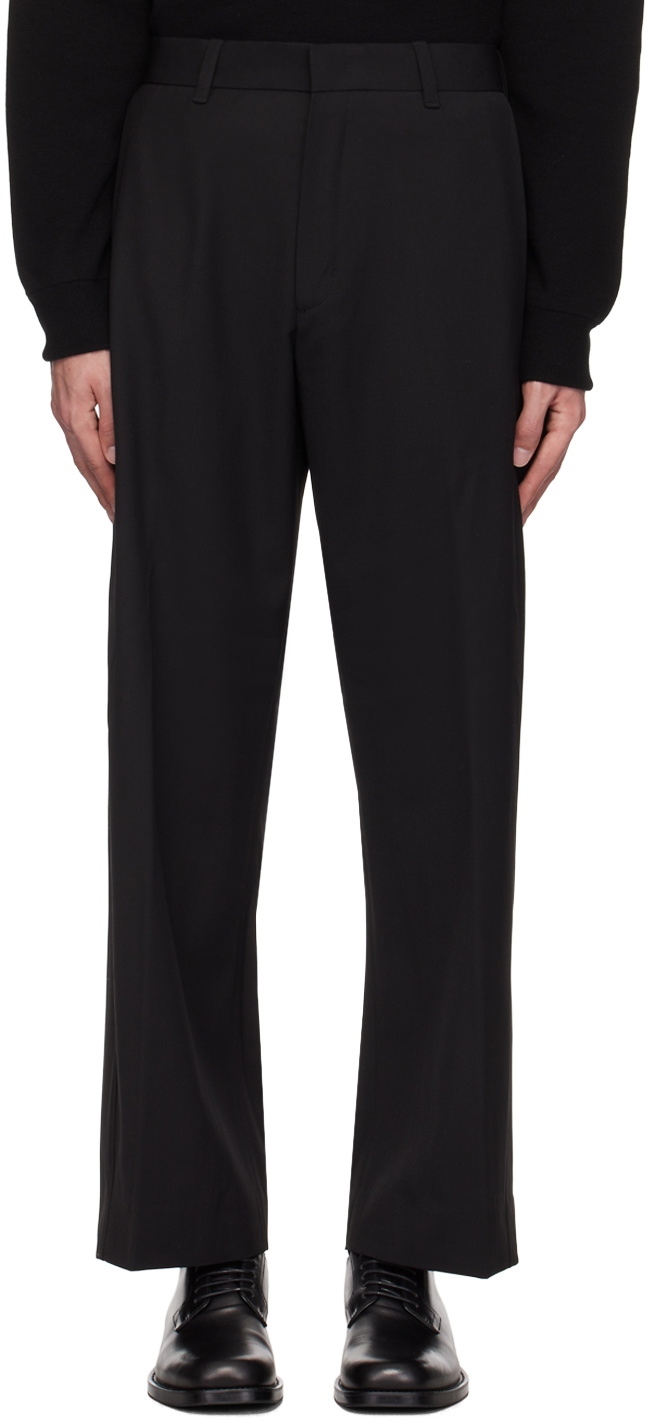 Solid Homme Black Pleated Trousers Solid Homme