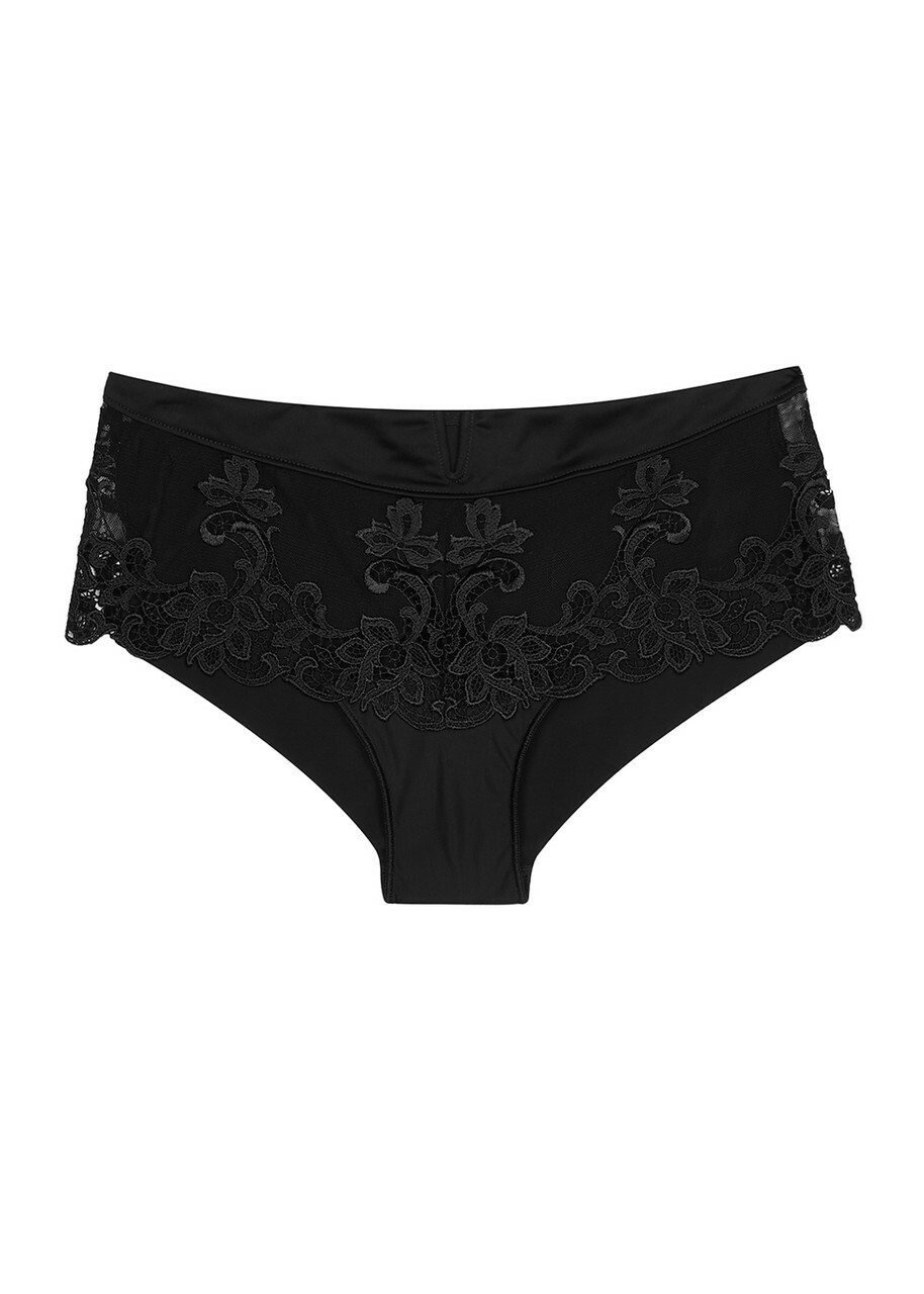 Simone Perele Saga Black Guipure Lace Briefs, Briefs, Scalloped Trims ...