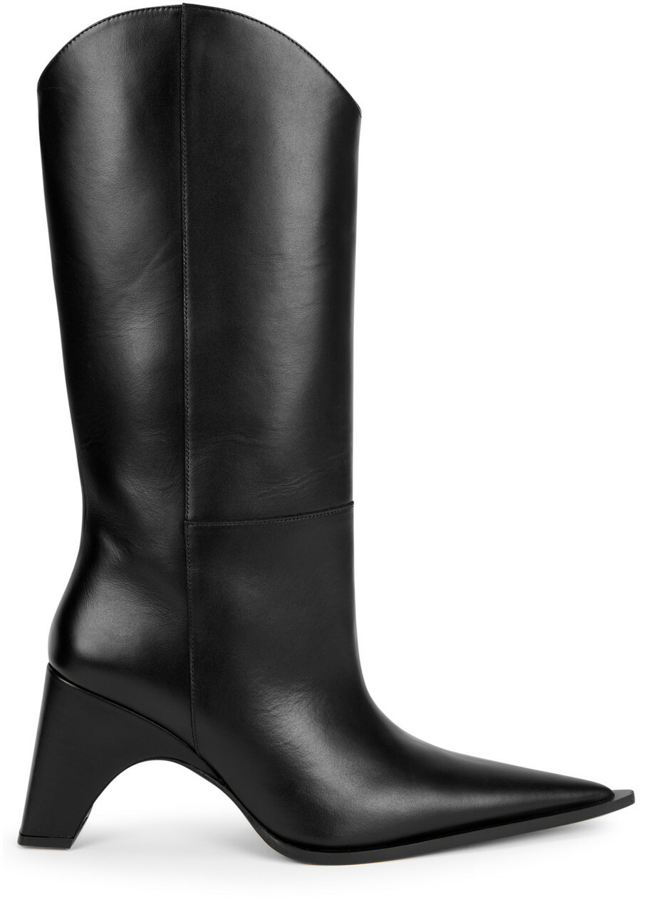 Coperni Bridge 90 Leather Mid-calf Boots Black Coperni