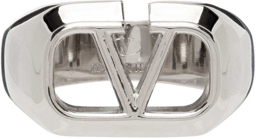 Valentino Garavani Silver VLogo Signature Ring Valentino Garavani
