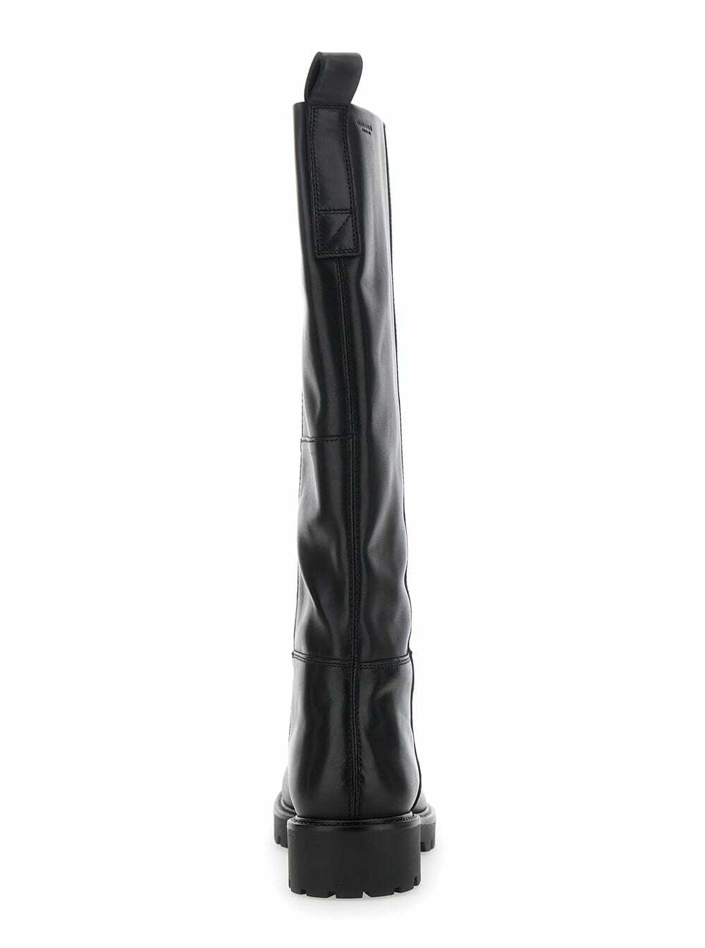 Vagabond kenova Black Knee High Boots In Leather Woman Vagabond