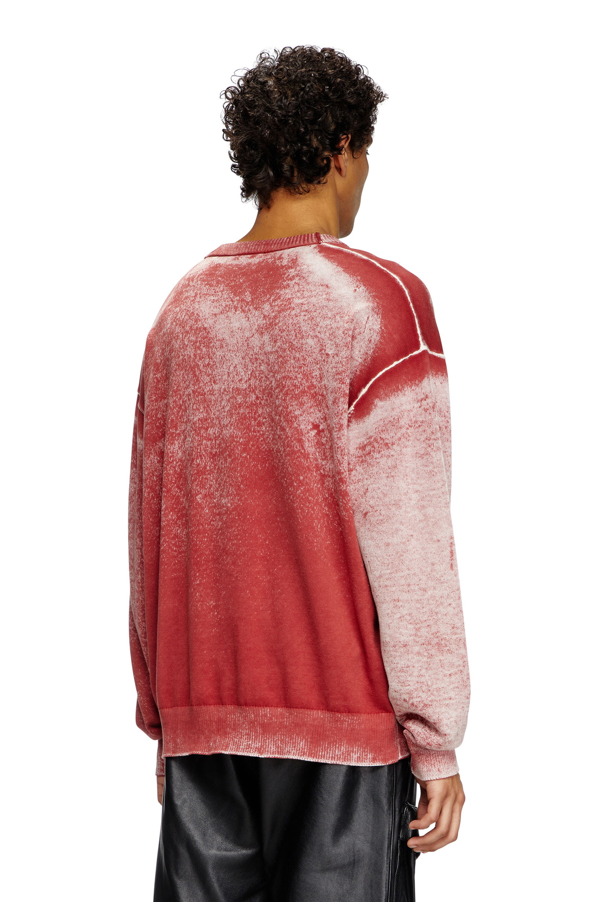 Diesel Reverse-print logo jumper - Knitwear Mens in Red Diesel
