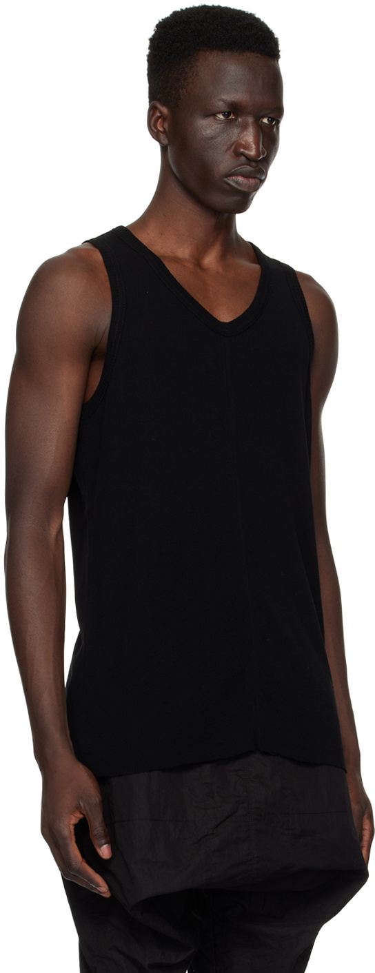Julius Black Raw Edge Tank Top Julius