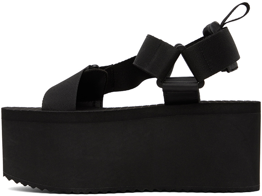 Moschino Black Wedge Sandals Moschino