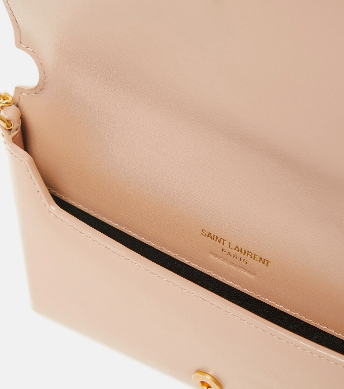 Saint Laurent - Cassandre leather phone holder Saint Laurent