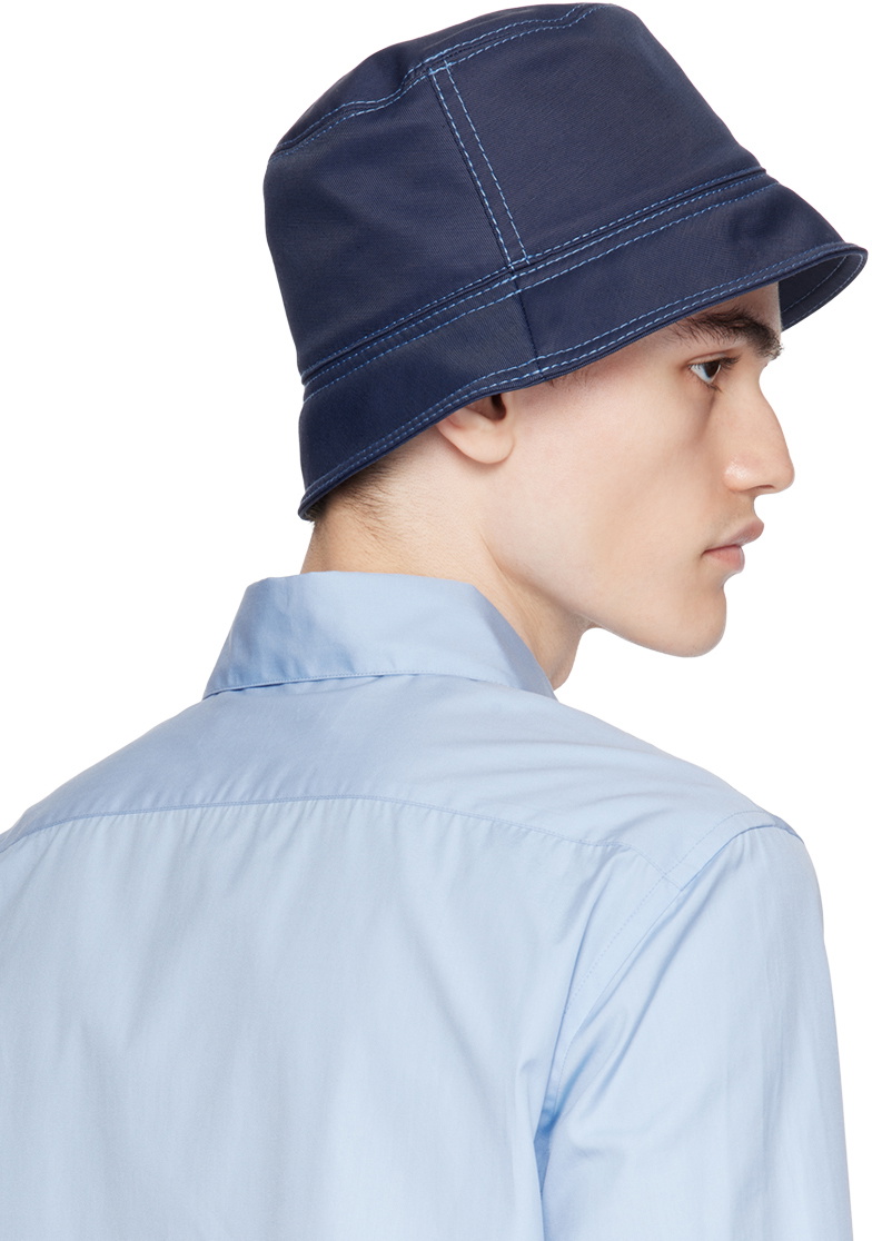 Marni Navy Embroidery Bucket Hat Marni