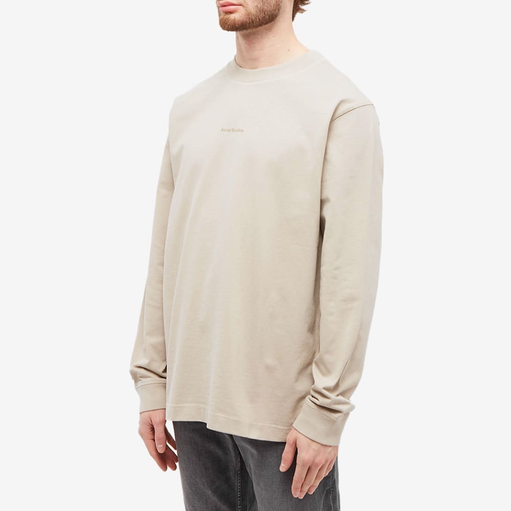 Acne Studios Men's Long Sleeve Erwin Stamp T-Shirt in Oyster Grey Acne ...