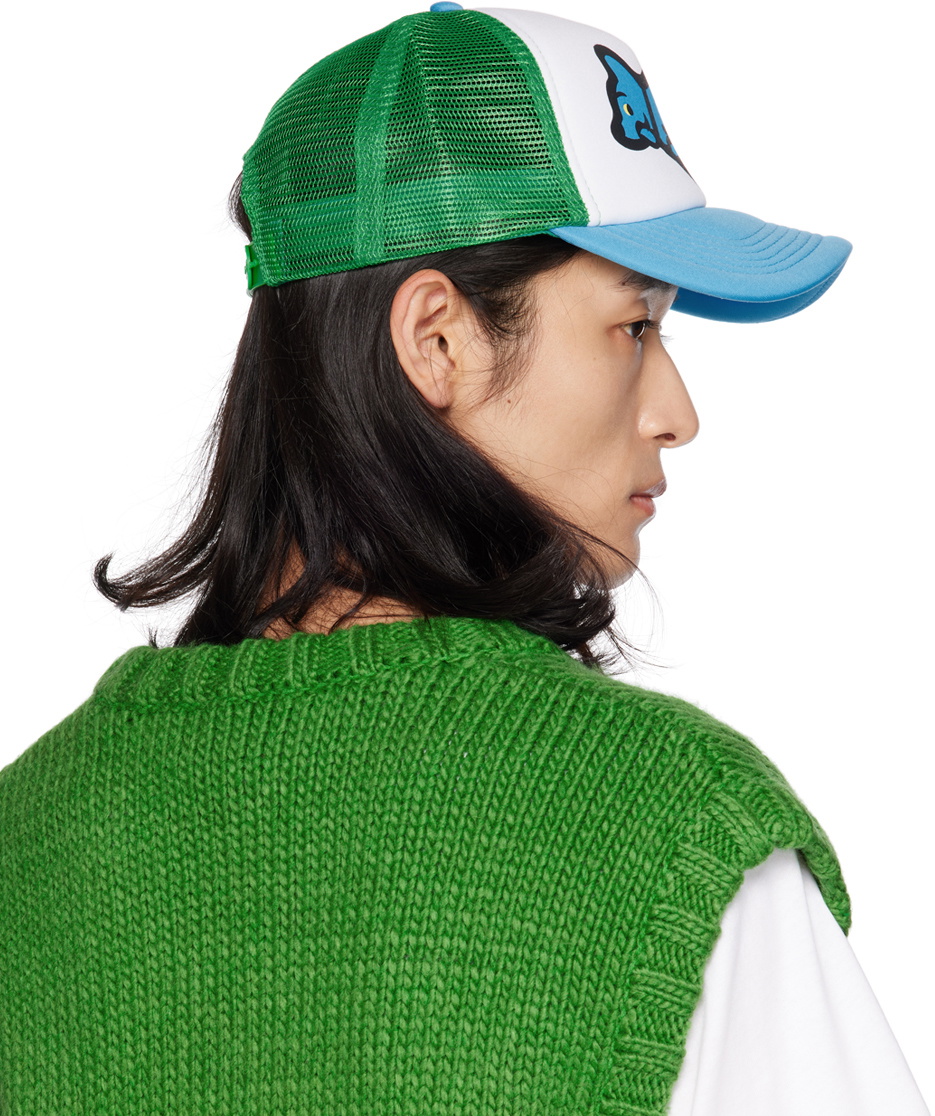 ICECREAM Blue & Green Running Puppy Cap ICECREAM