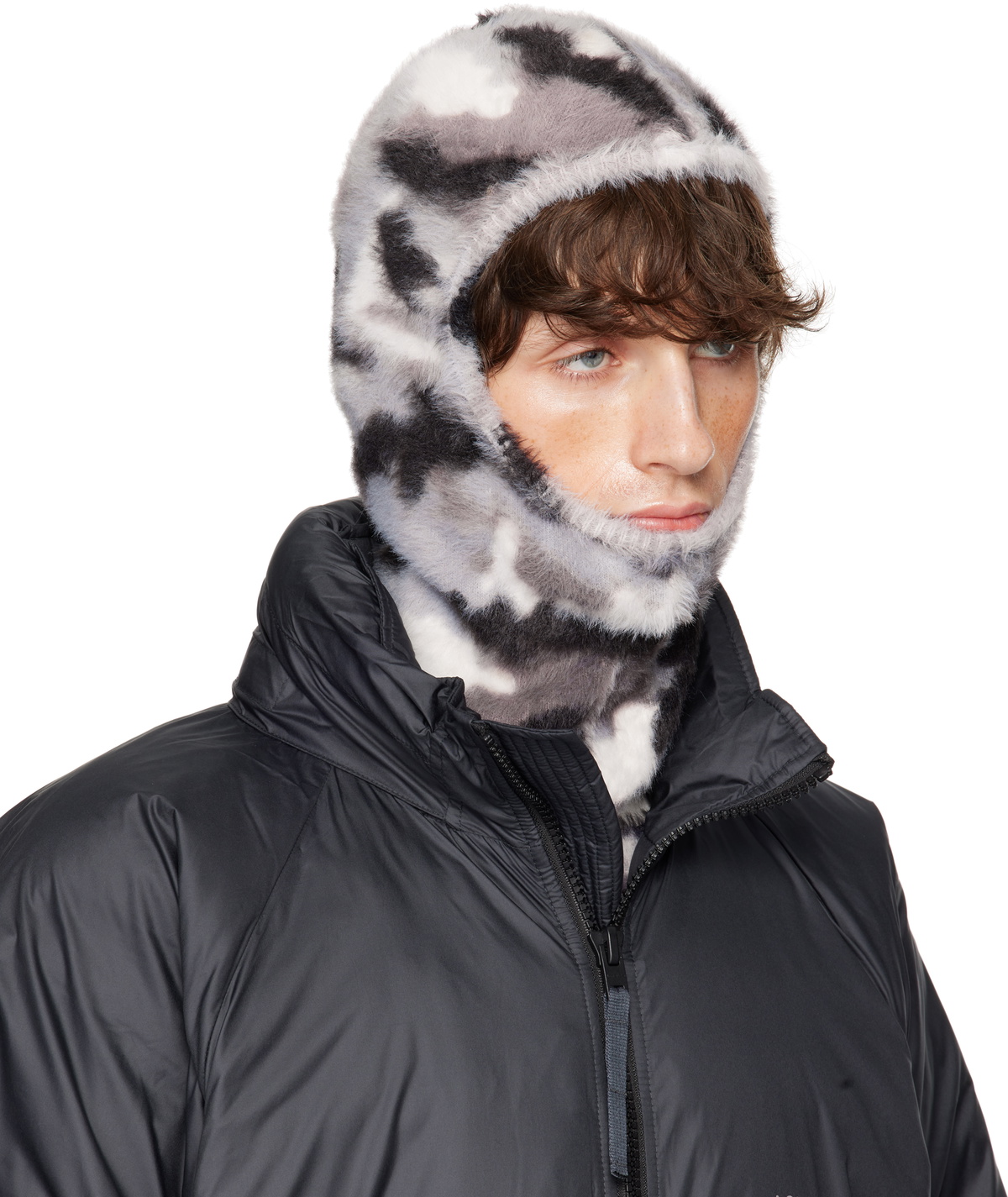 Acne Studios Gray Camouflage Balaclava Acne Studios