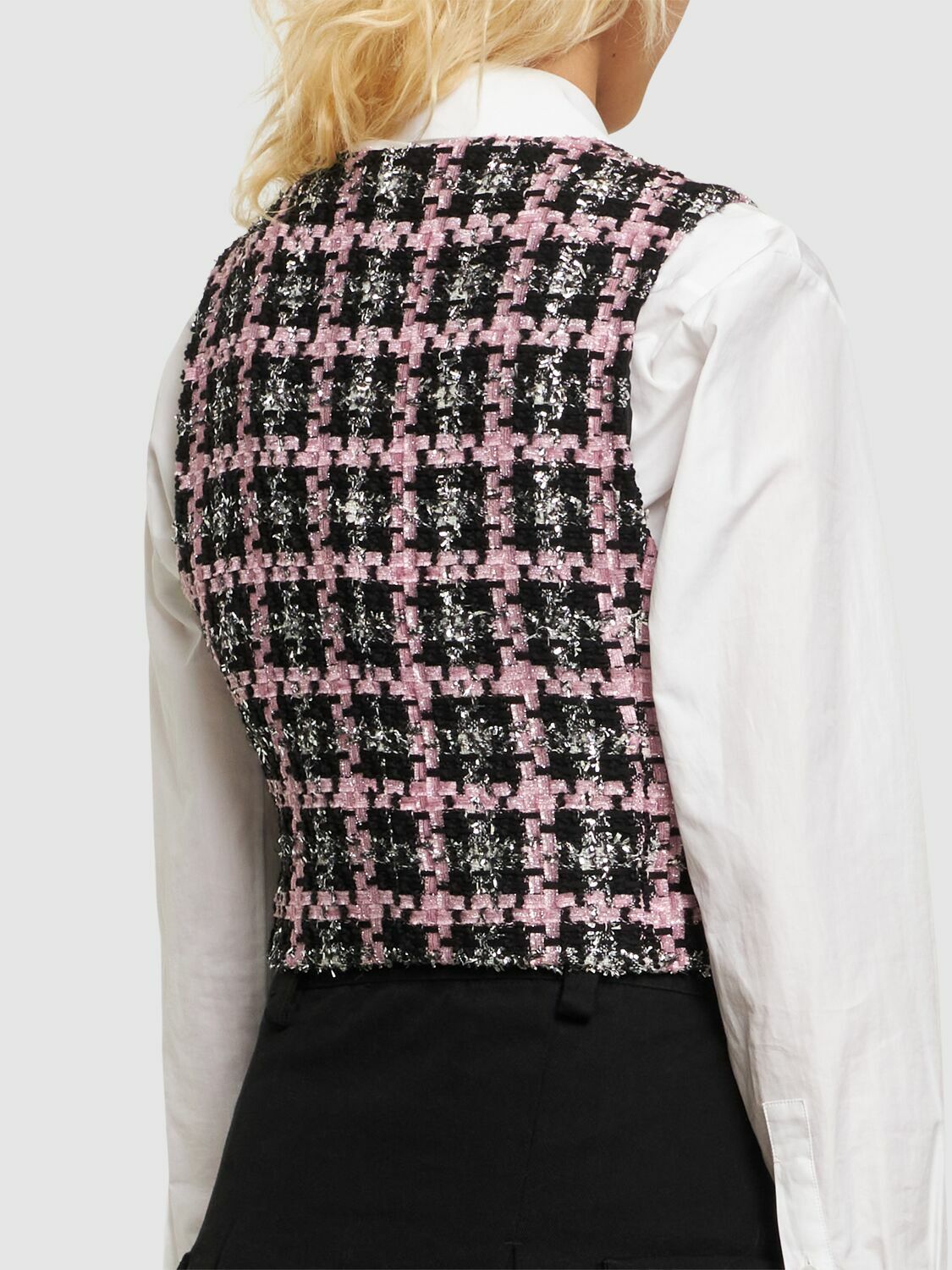 MSGM - Cotton Blend Plaid Vest MSGM