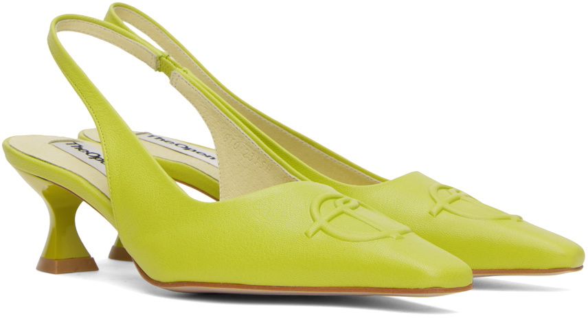 OPEN YY Green Slingback Heels OPEN YY
