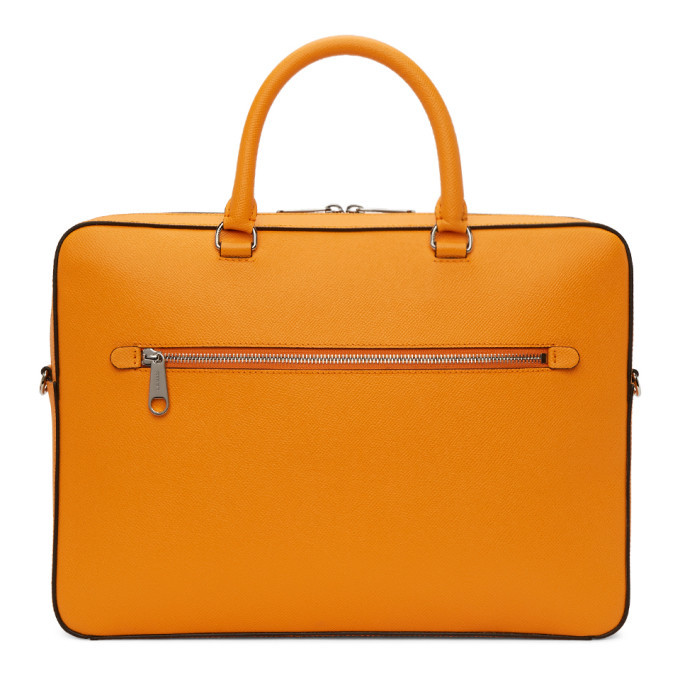 Burberry Orange Ainsworth Briefcase Burberry