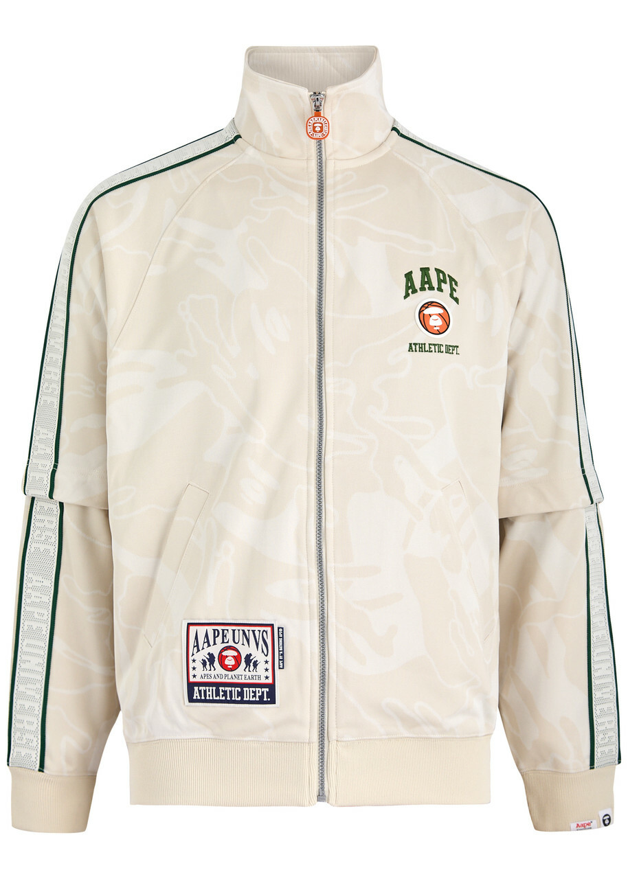 Aape Logo Camouflage-jacquard Jersey Track Jacket Beige AAPE by A ...