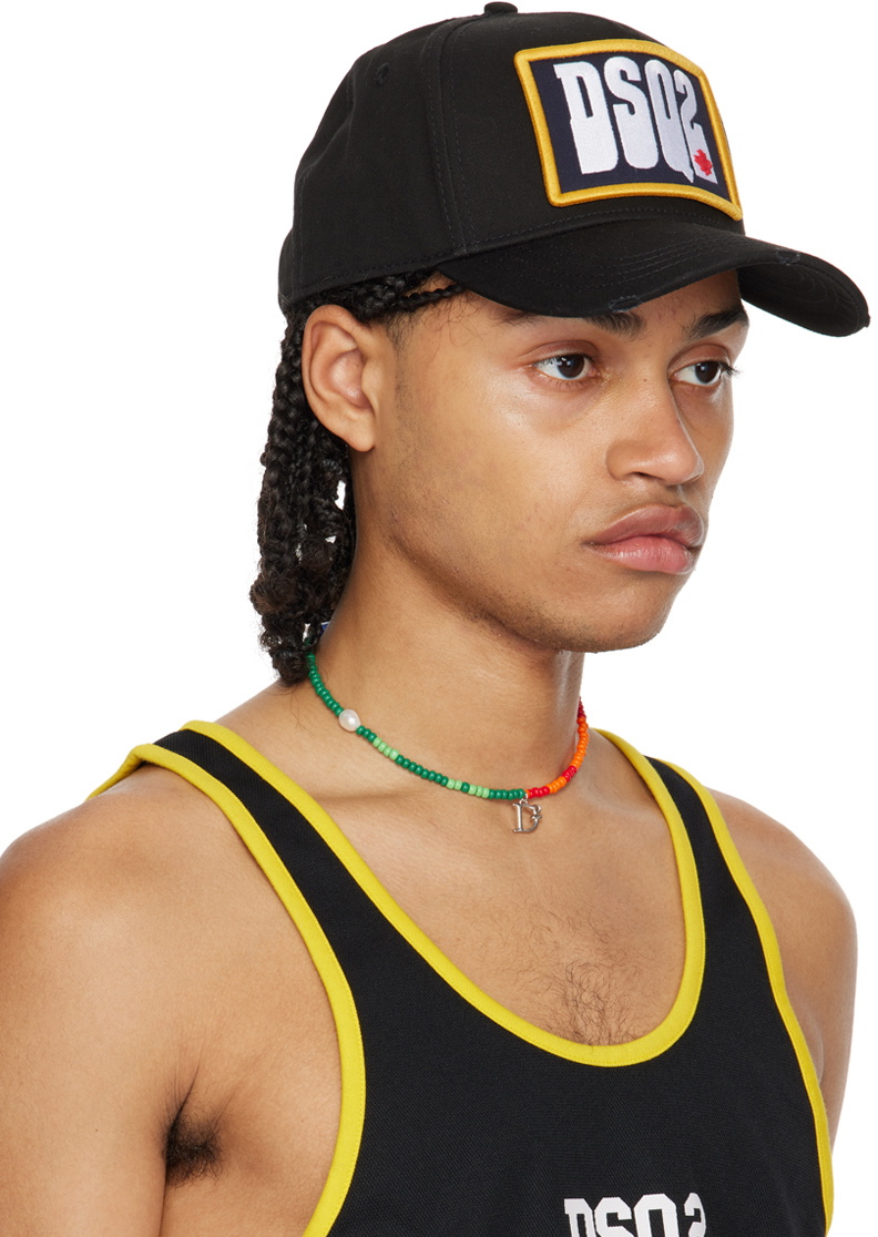 Dsquared2 Black D2 Patch Cap Dsquared2