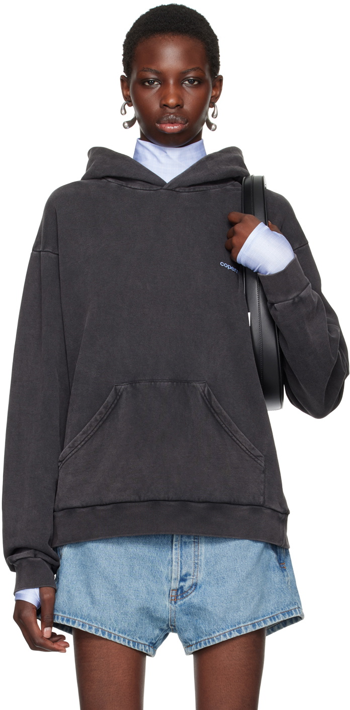 Coperni Black Washed Logo Hoodie Coperni