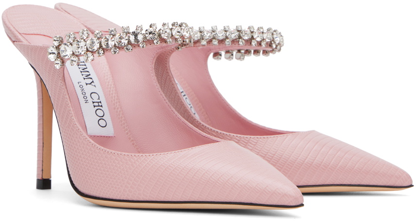 Jimmy Choo Pink Bing 100 Mules Jimmy Choo