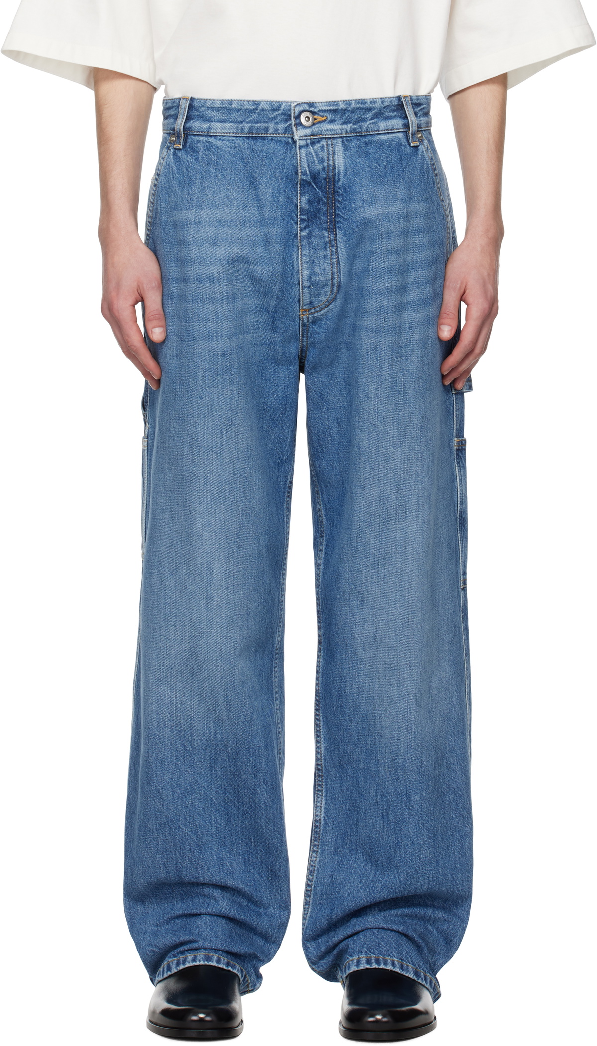 Bottega Veneta Blue Vintage Cargo Jeans Bottega Veneta
