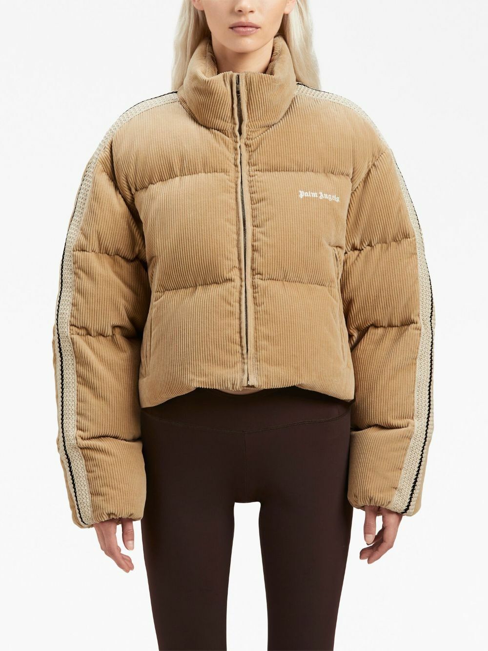 PALM ANGELS - Corduroy Crop Down Jacket Palm Angels