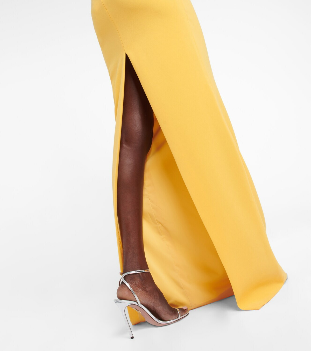 Mônot Halterneck crêpe cutout maxi dress Monot