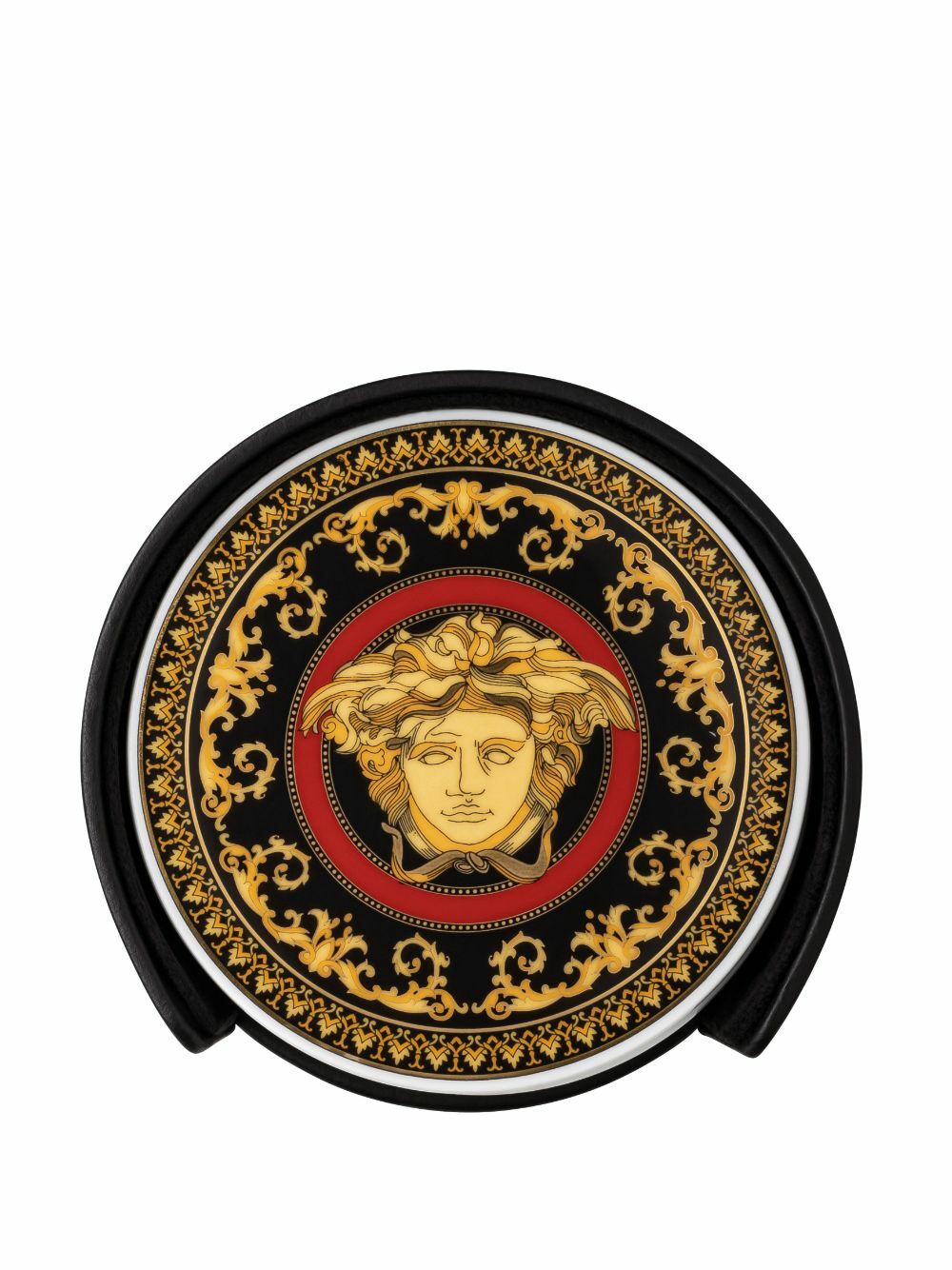 Versace Black Medusa Porcelain Coaster Set Versace