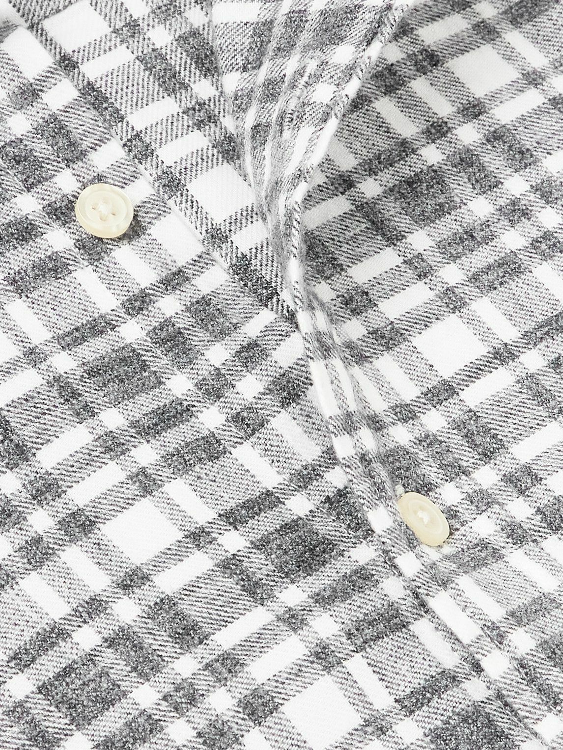 NN07 - Deon 5465 Checked Organic Cotton-Flannel Shirt - Gray NN07