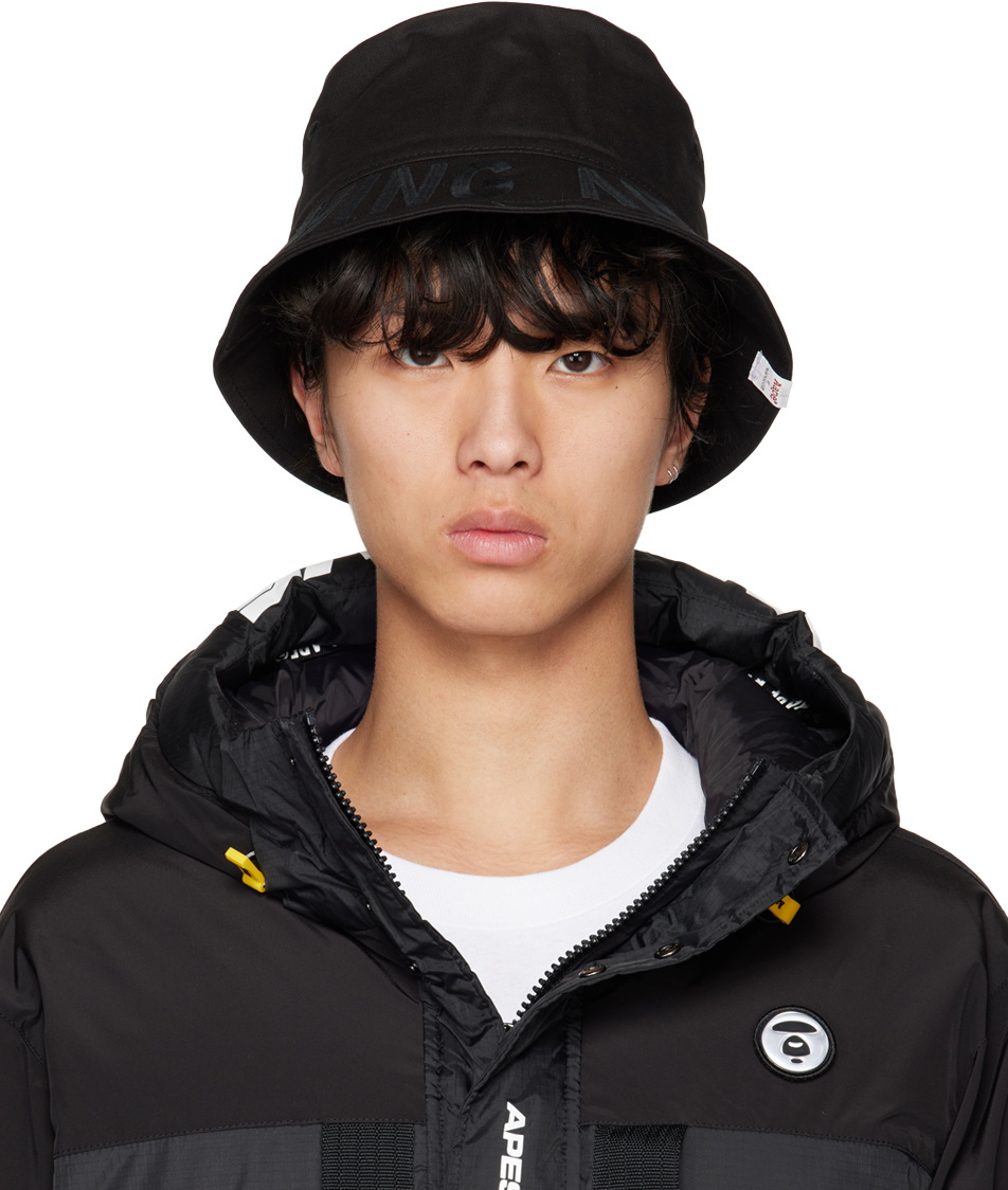 AAPE by A Bathing Ape Black Logo Bucket Hat AAPE by A Bathing Ape