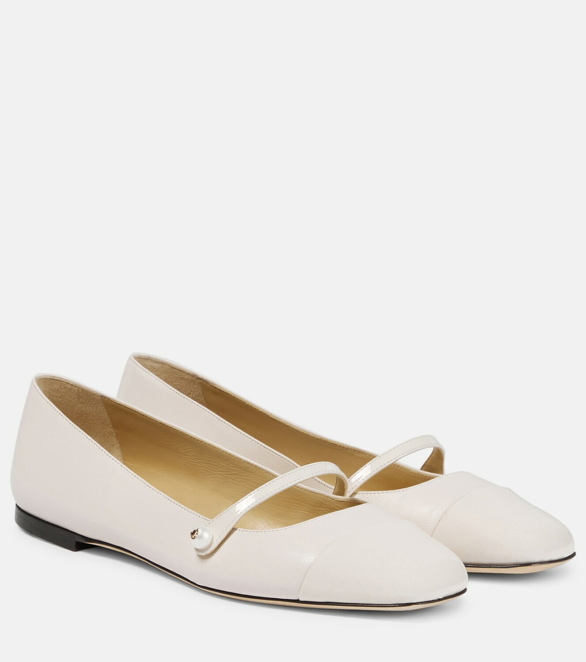 Jimmy Choo Elisa embellished leather ballet flats Jimmy Choo