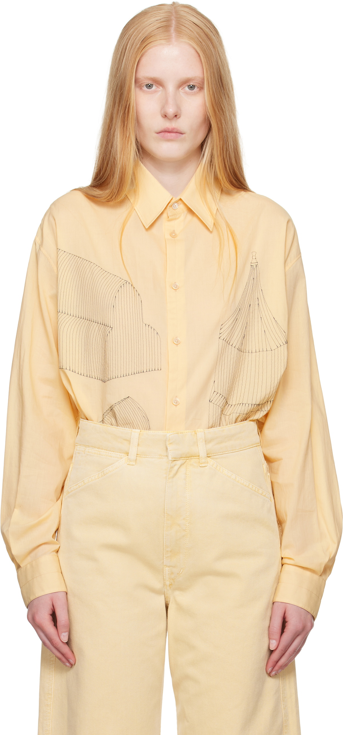 LEMAIRE Yellow Philippe Weisbecker Relaxed Shirt Lemaire