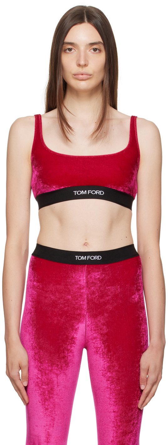 TOM FORD Red Scoop Neck Bra TOM FORD