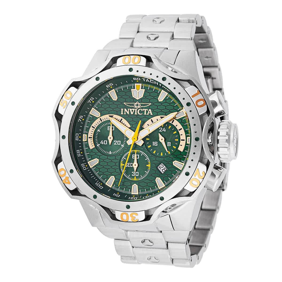 Invicta Venom Date Chronograph GMT Quartz Green Dial Mens Watch 47762 ...