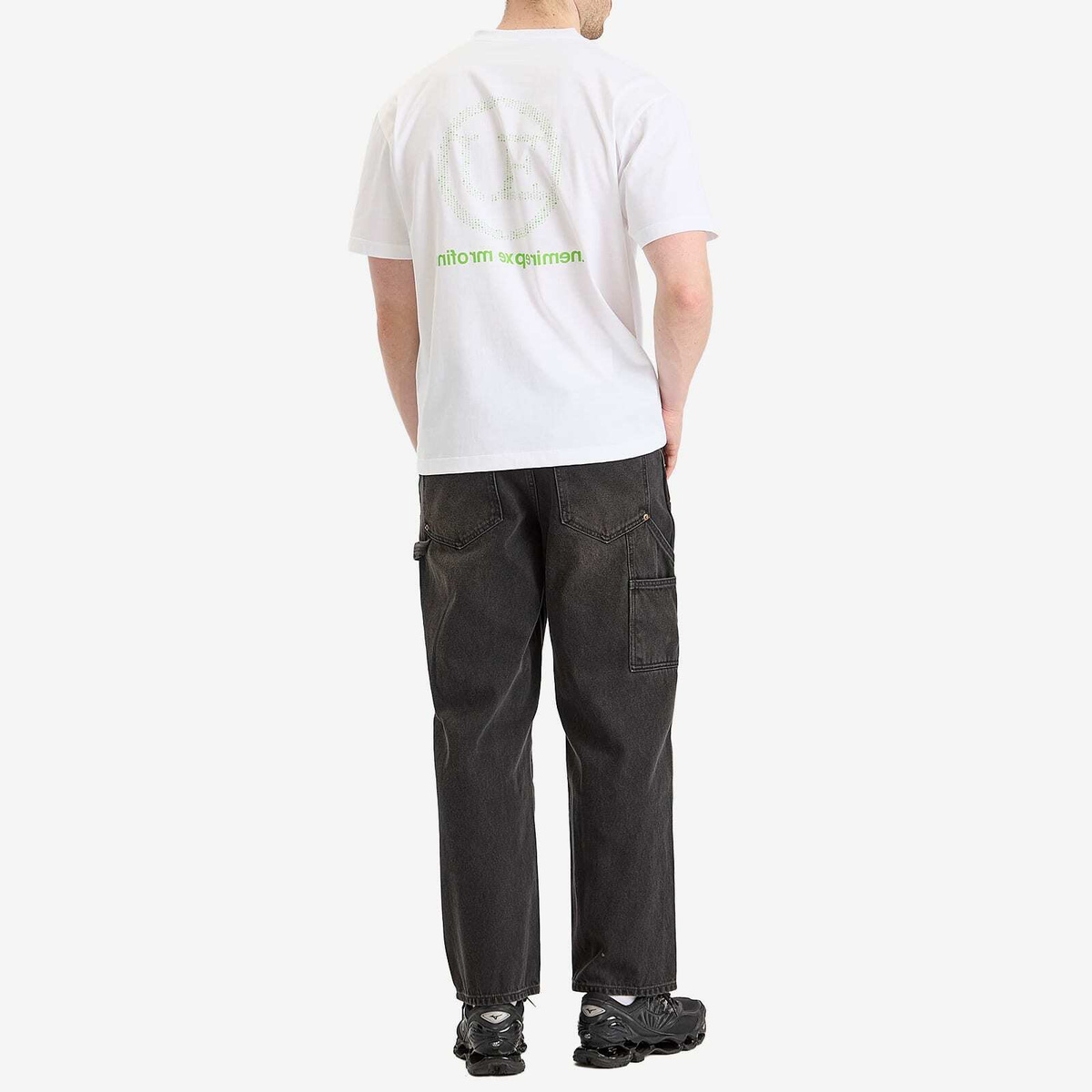 Uniform Experiment Men's Code Logo T-Shirt in White Uniform Experiment