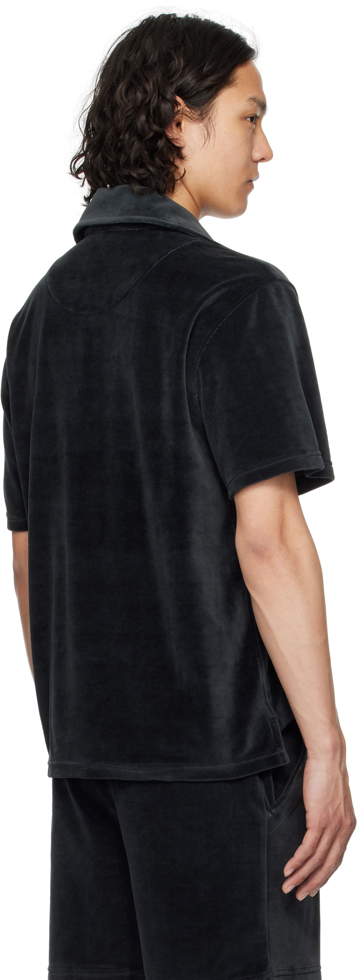 OAS Black Girona Velour Polo OAS