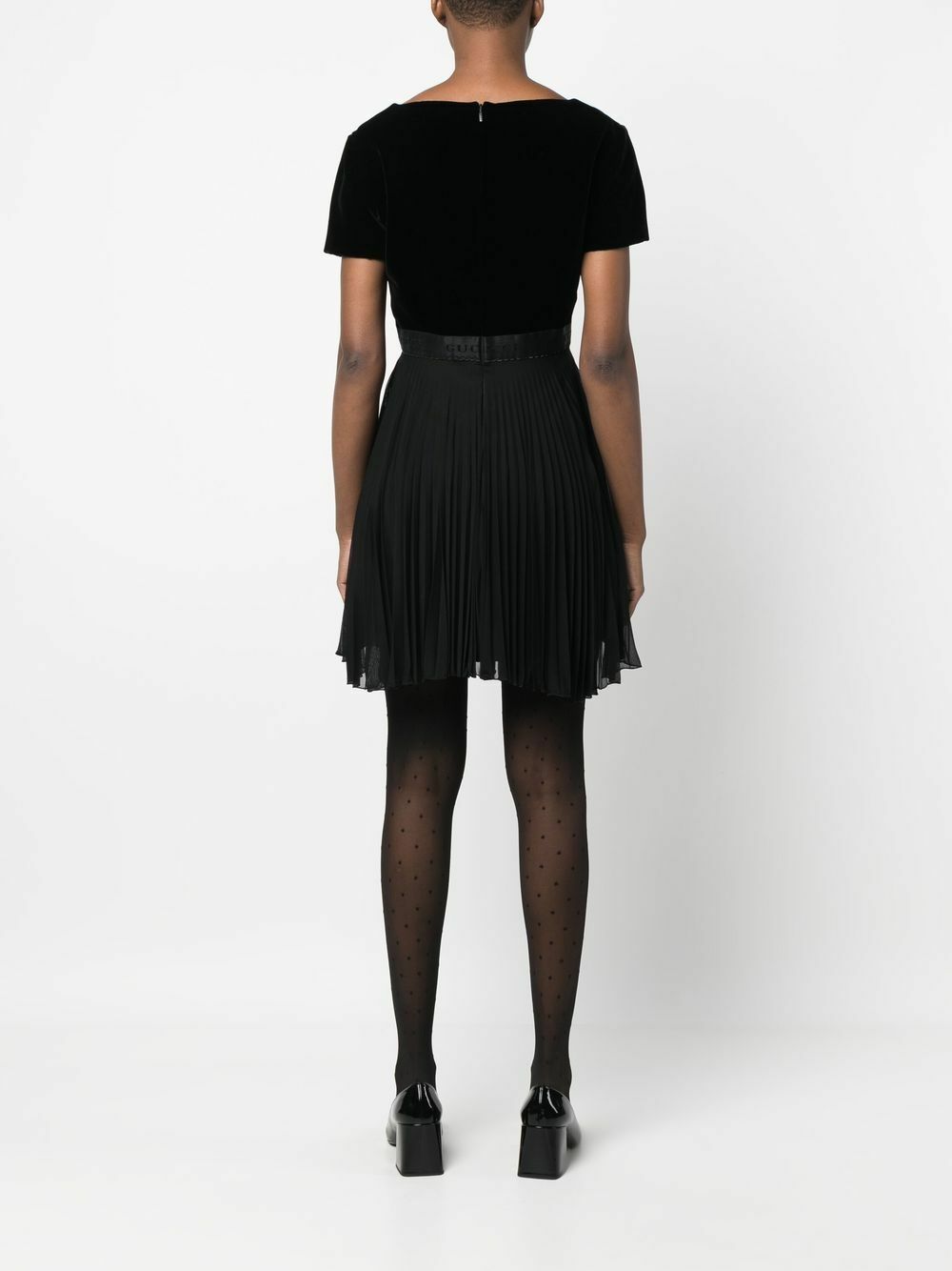 GUCCI - Logo Pleated Mini Dress Gucci