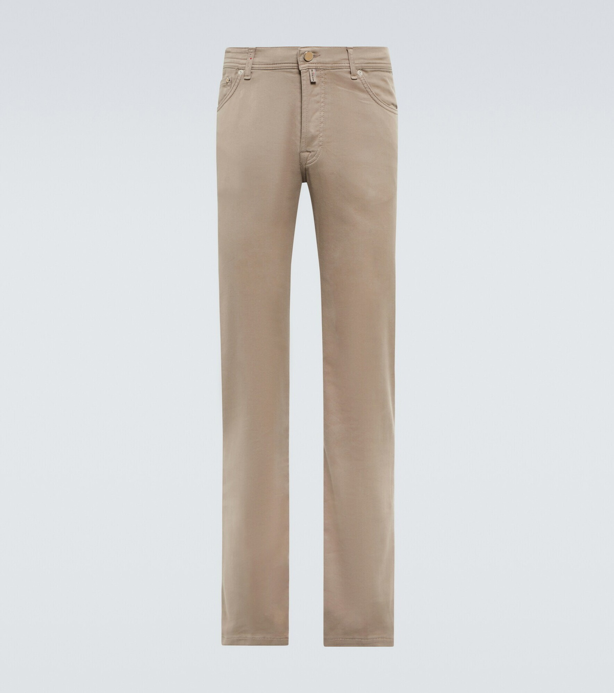 Kiton - Mid-rise cotton-blend straight jeans Kiton