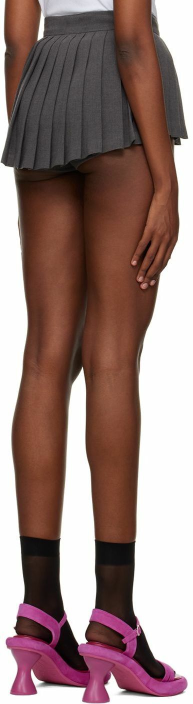 Pushbutton SSENSE Exclusive Gray Pleated Skort Pushbutton